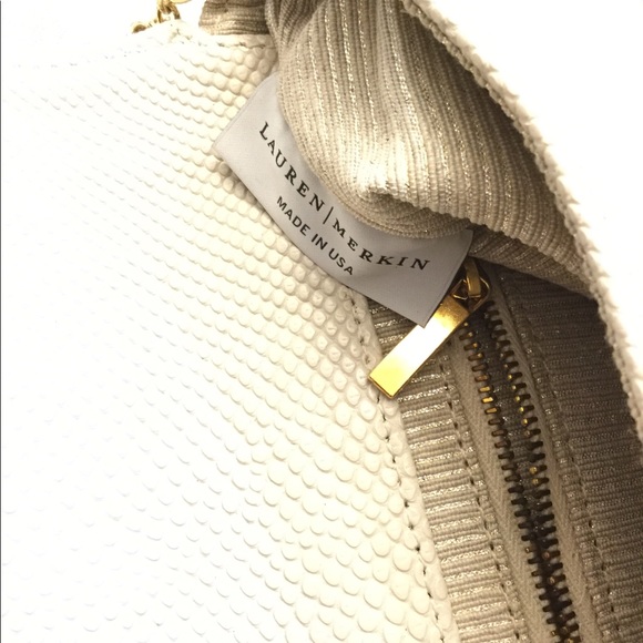 Lauren Merkin | Bags | Lauren Merkin Ivory Snake Skin Textured Clutch ...